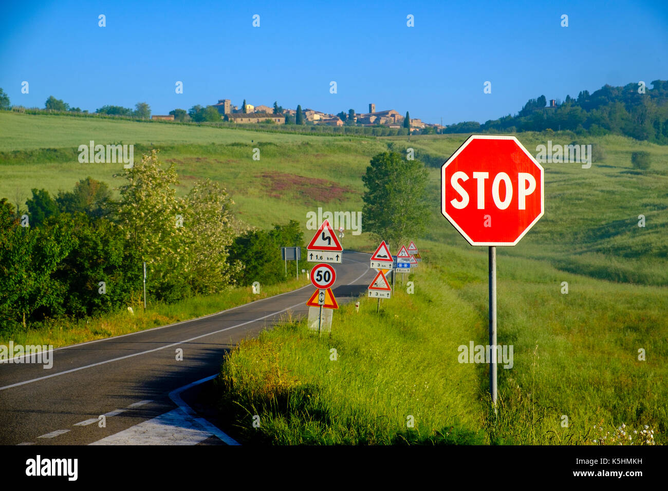 Tuscany road signs hi-res stock photography and images - Alamy