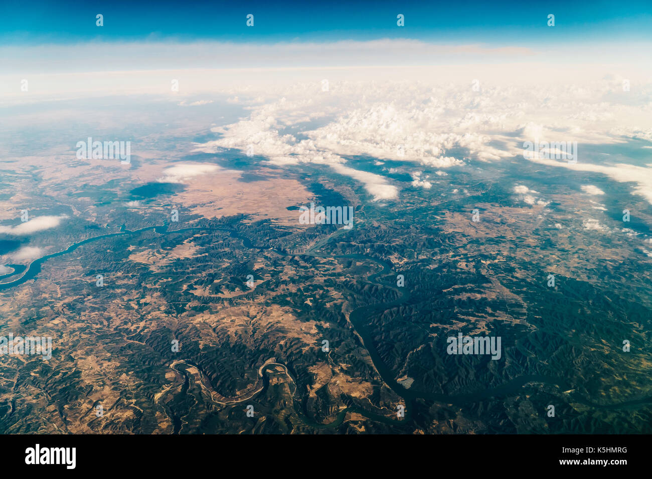 Satellite View Of Planet Earth Horizon Stock Photo - Alamy