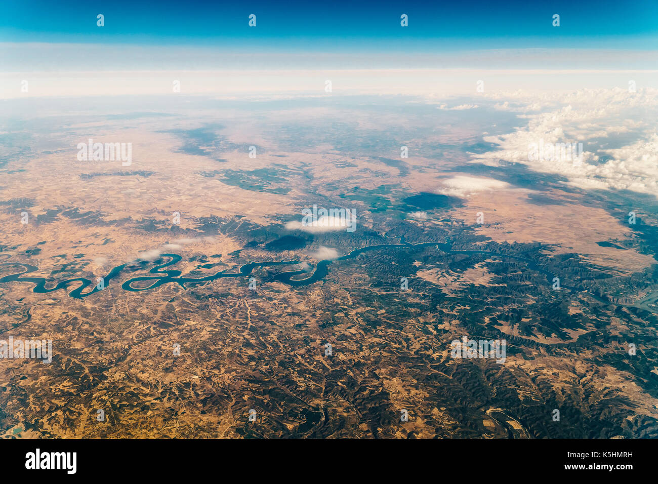 Satellite View Of Planet Earth Horizon Stock Photo - Alamy