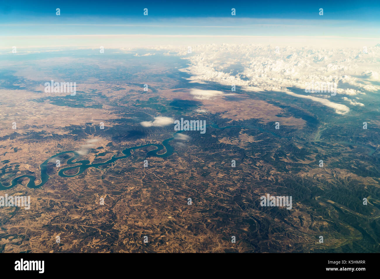 Satellite View Of Planet Earth Horizon Stock Photo - Alamy