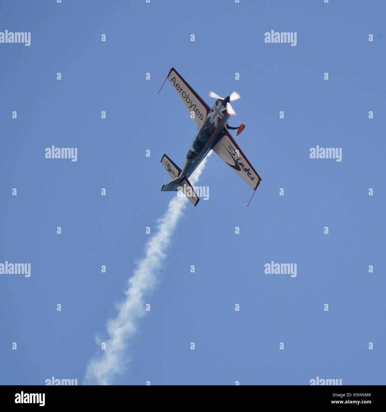 The Blades Aerobatic Team performing there dynamic routine at the 2017 ...
