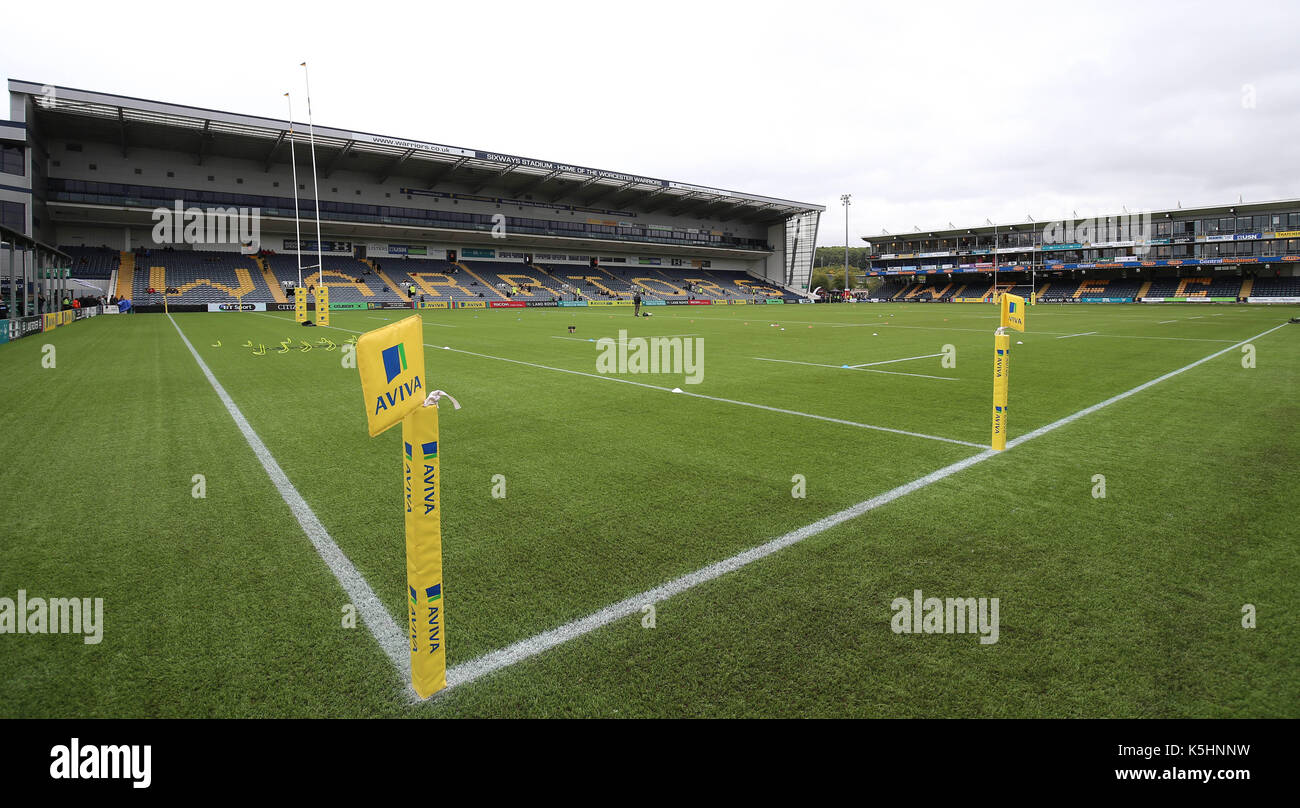 A general view inside the stadium before the game between Worcester ...