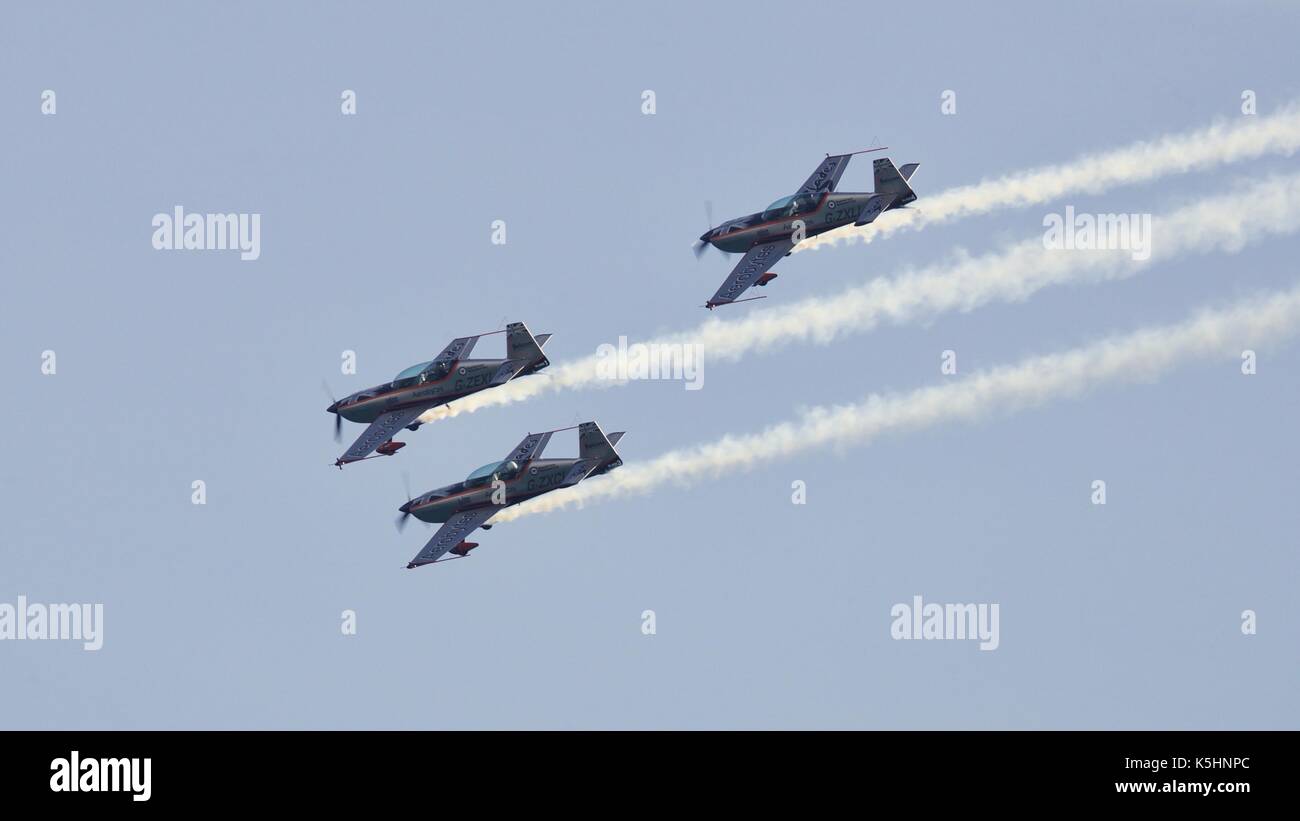 The Blades Aerobatic Team performing there dynamic routine at the 2017 ...