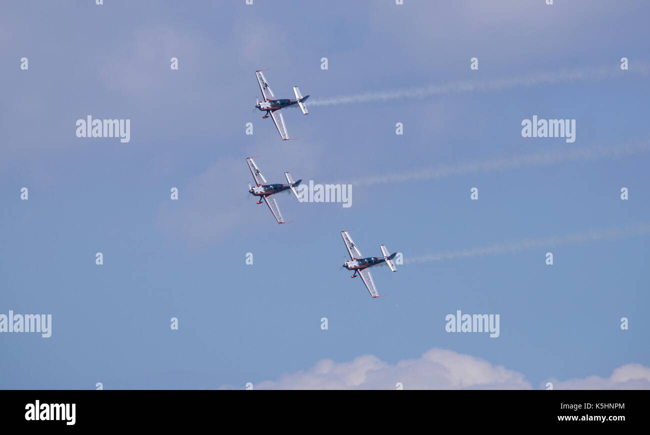 The Blades Aerobatic Team performing there dynamic routine at the 2017 ...