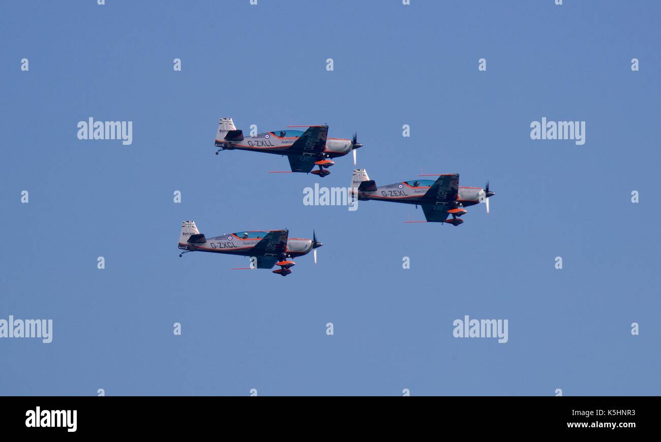 The Blades Aerobatic Team performing there dynamic routine at the 2017 ...