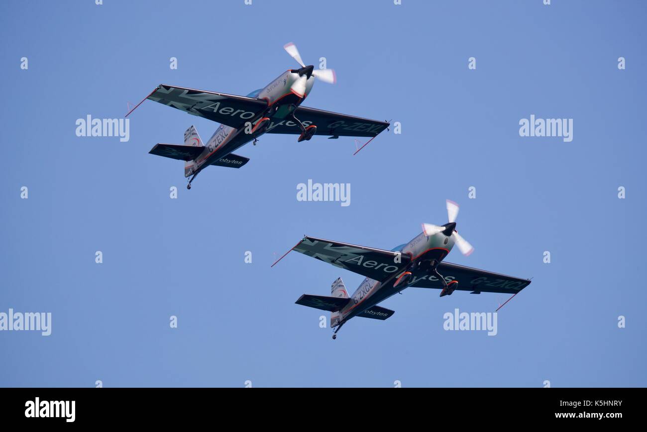 The Blades Aerobatic Team performing there dynamic routine at the 2017 ...