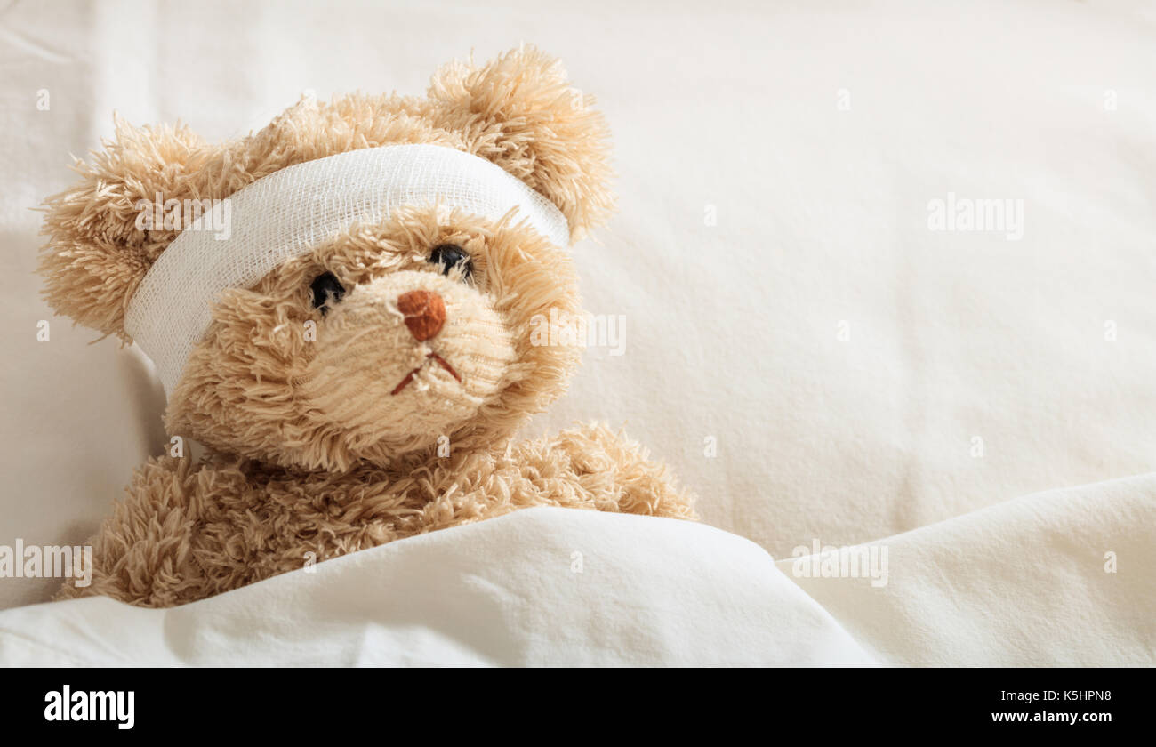 The child is sick concept.Teddy bear in the hospital Stock Photo - Alamy