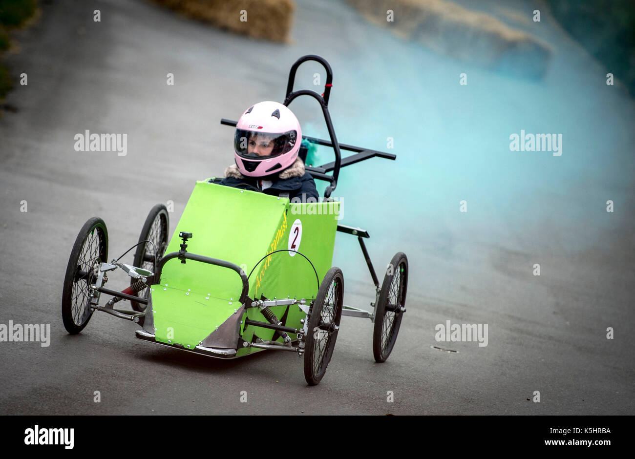 Enthusiasts take part during the Gravity Grand Prix, a fundraising ...