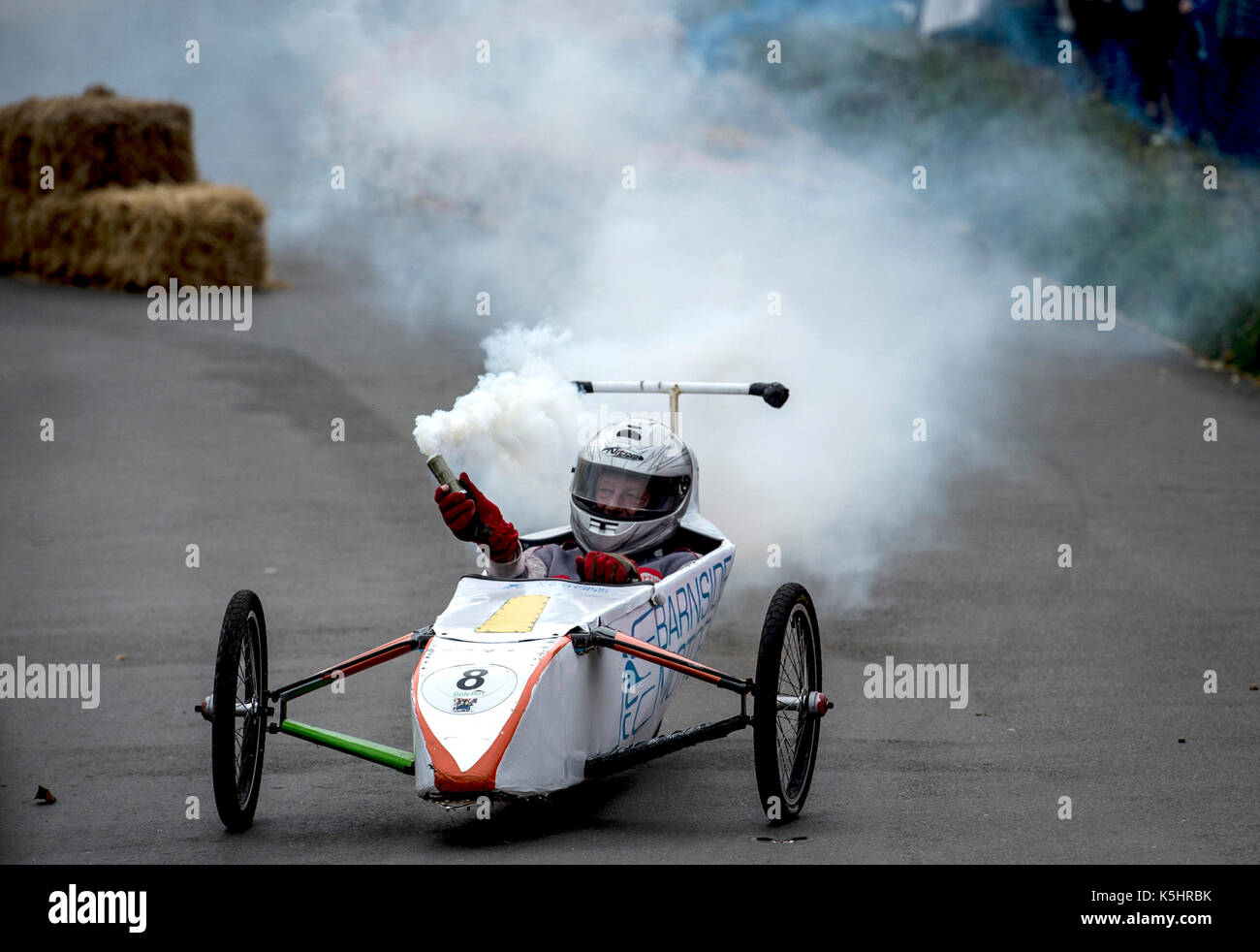 Enthusiasts take part during the Gravity Grand Prix, a fundraising ...