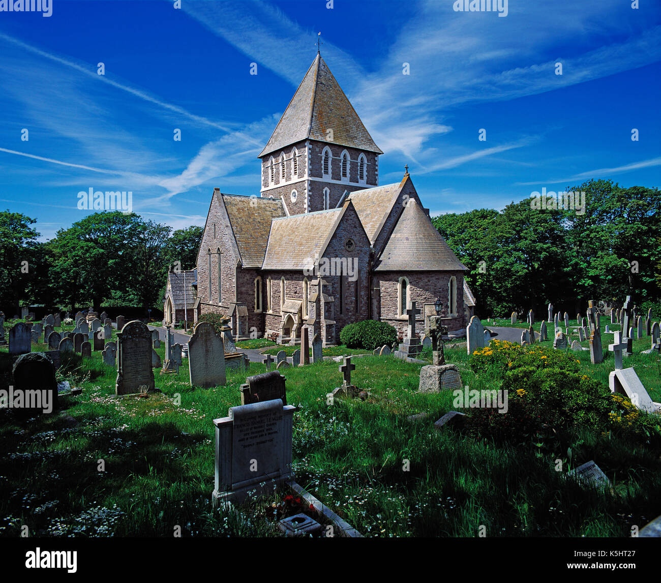 Channel Islands. Alderney. St. Anne's Church Stock Photo - Alamy