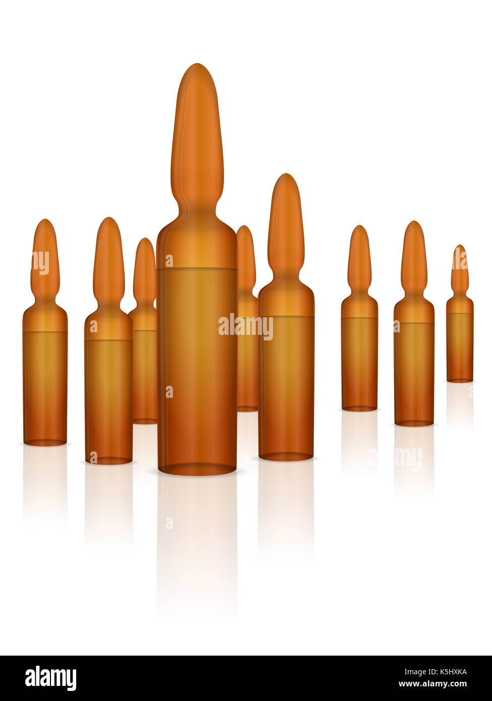 Medical ampules on a white background Stock Photo - Alamy