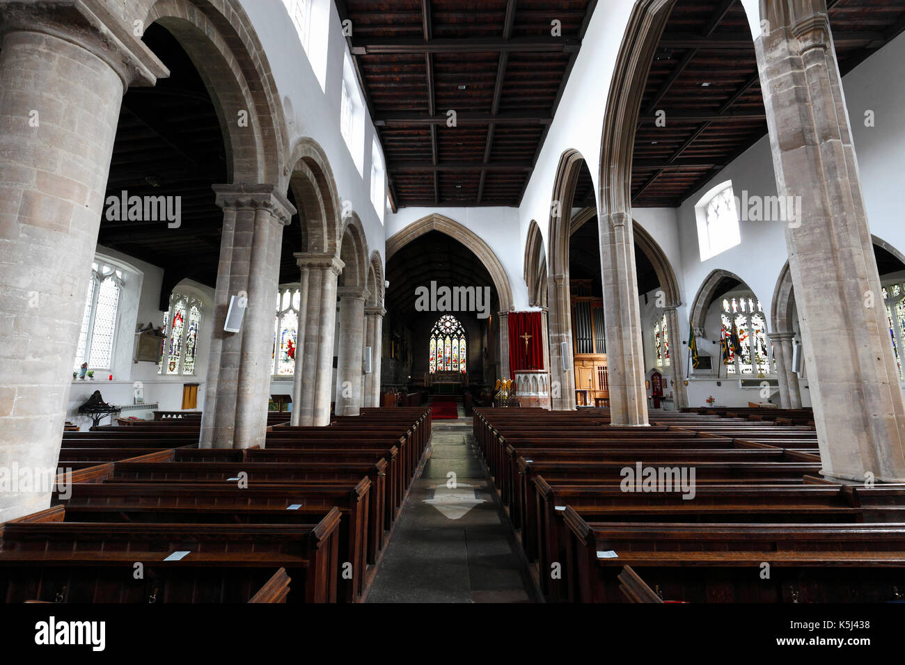 The interior of the church of St Peter and St Paul Wisbech, England, UK ...