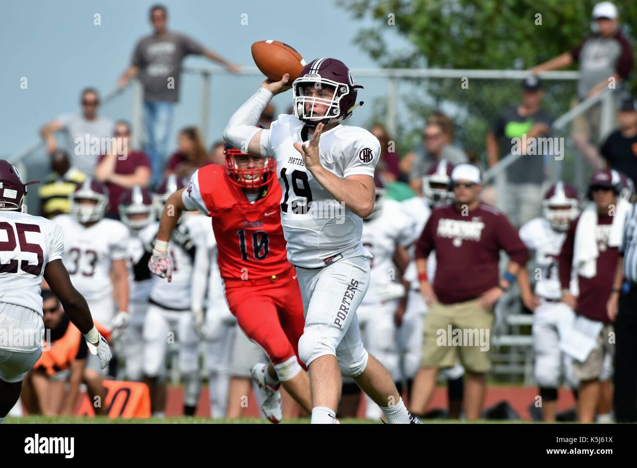 High School Quarterback Throwing