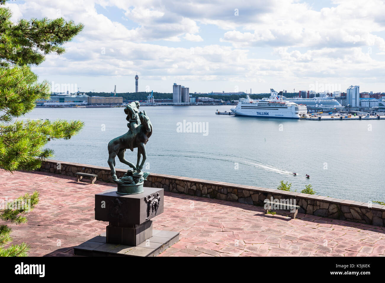 STOCKHOLM, SWEDEN - JULY 31, 2017: Sculpture of Folke Filbyter created ...