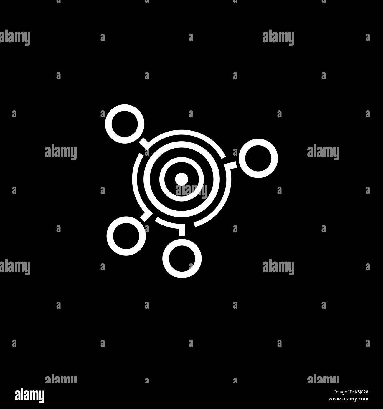 Business target concept vector Black and White Stock Photos & Images ...