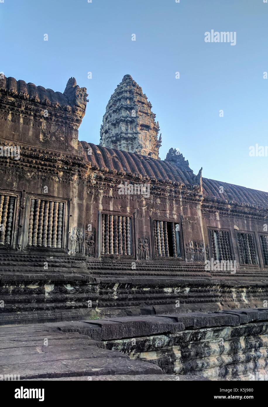 view of the ruins of angkor in the angkor wat temples complex, Krong ...