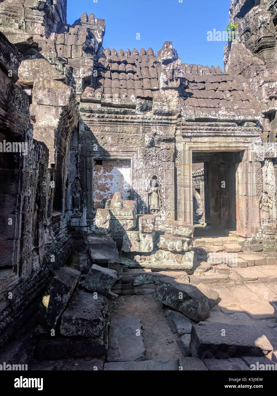 view of the ruins of angkor in the angkor wat temples complex, Krong ...