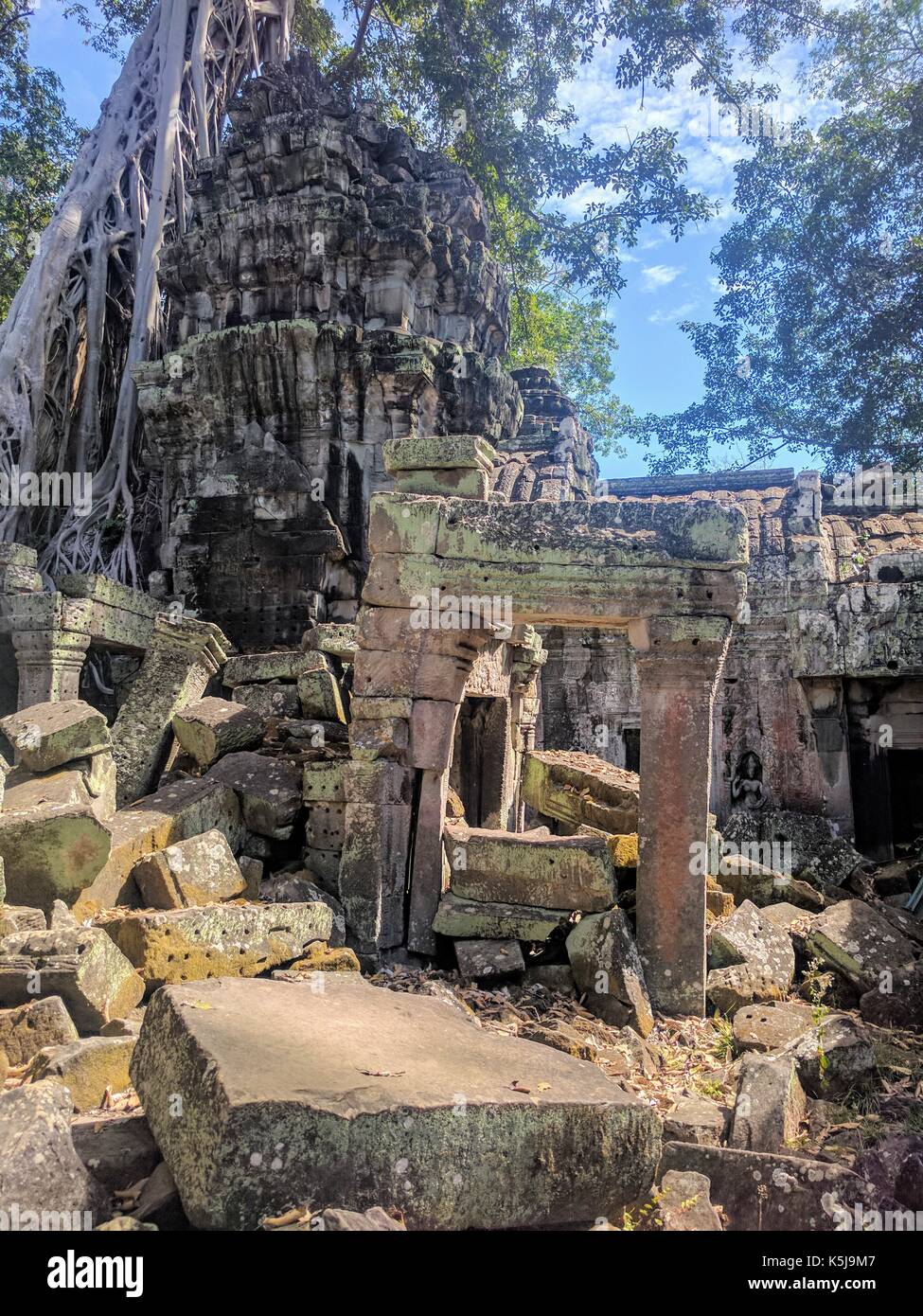view of the ruins of angkor in the angkor wat temples complex, Krong ...