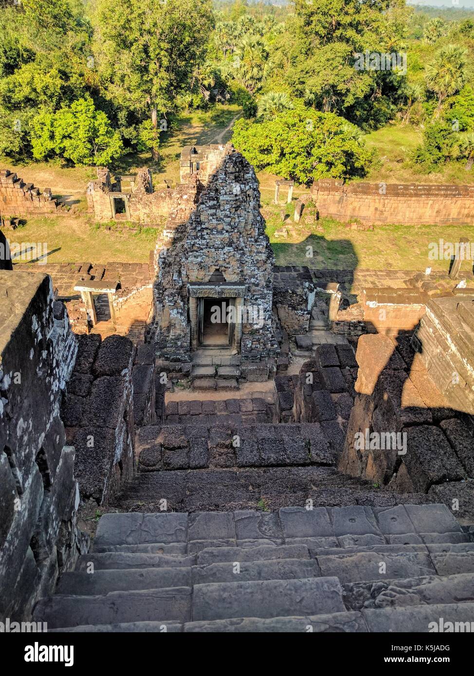 view of the ruins of angkor in the angkor wat temples complex, Krong ...
