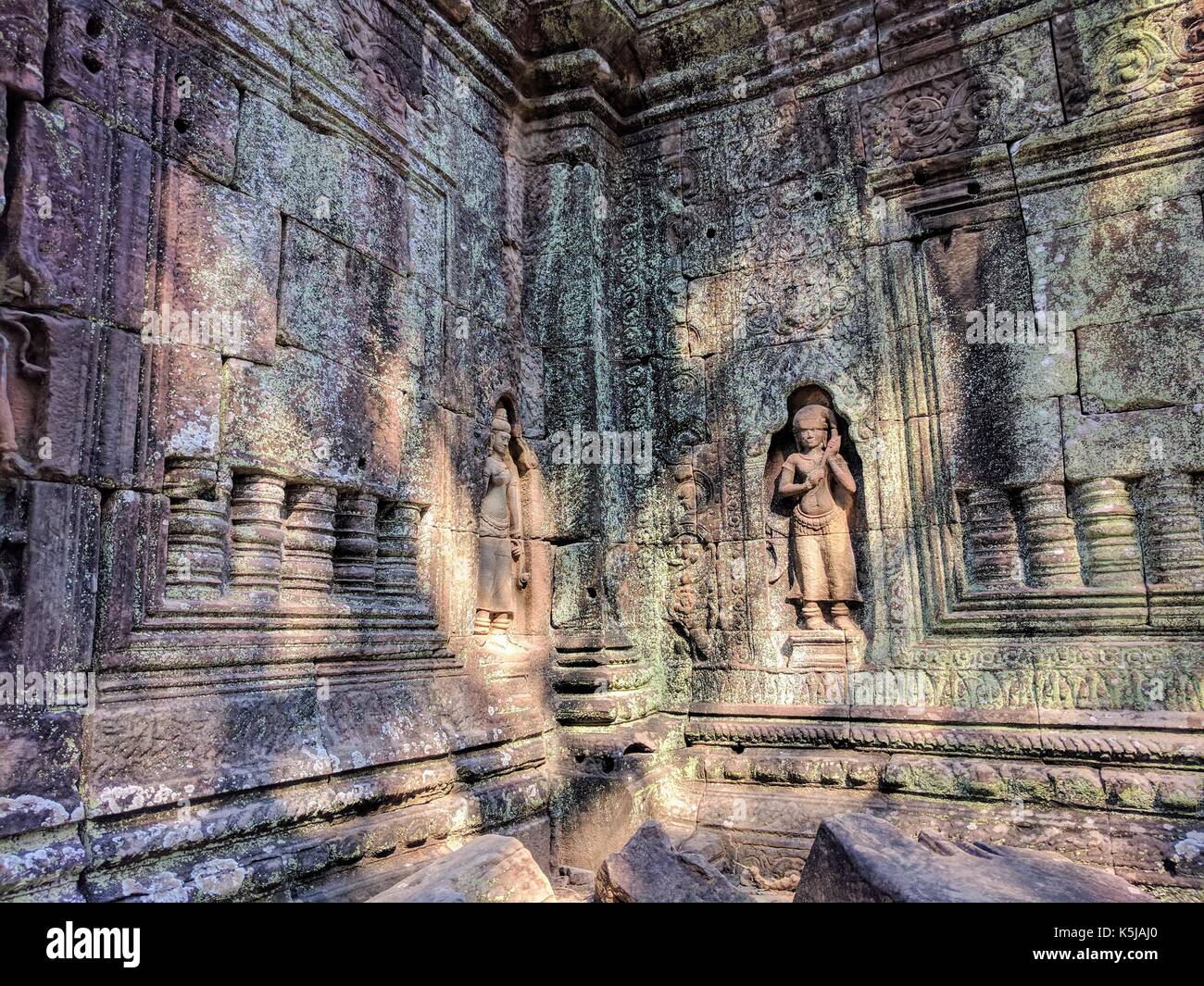 view of the ruins of angkor in the angkor wat temples complex, Krong ...