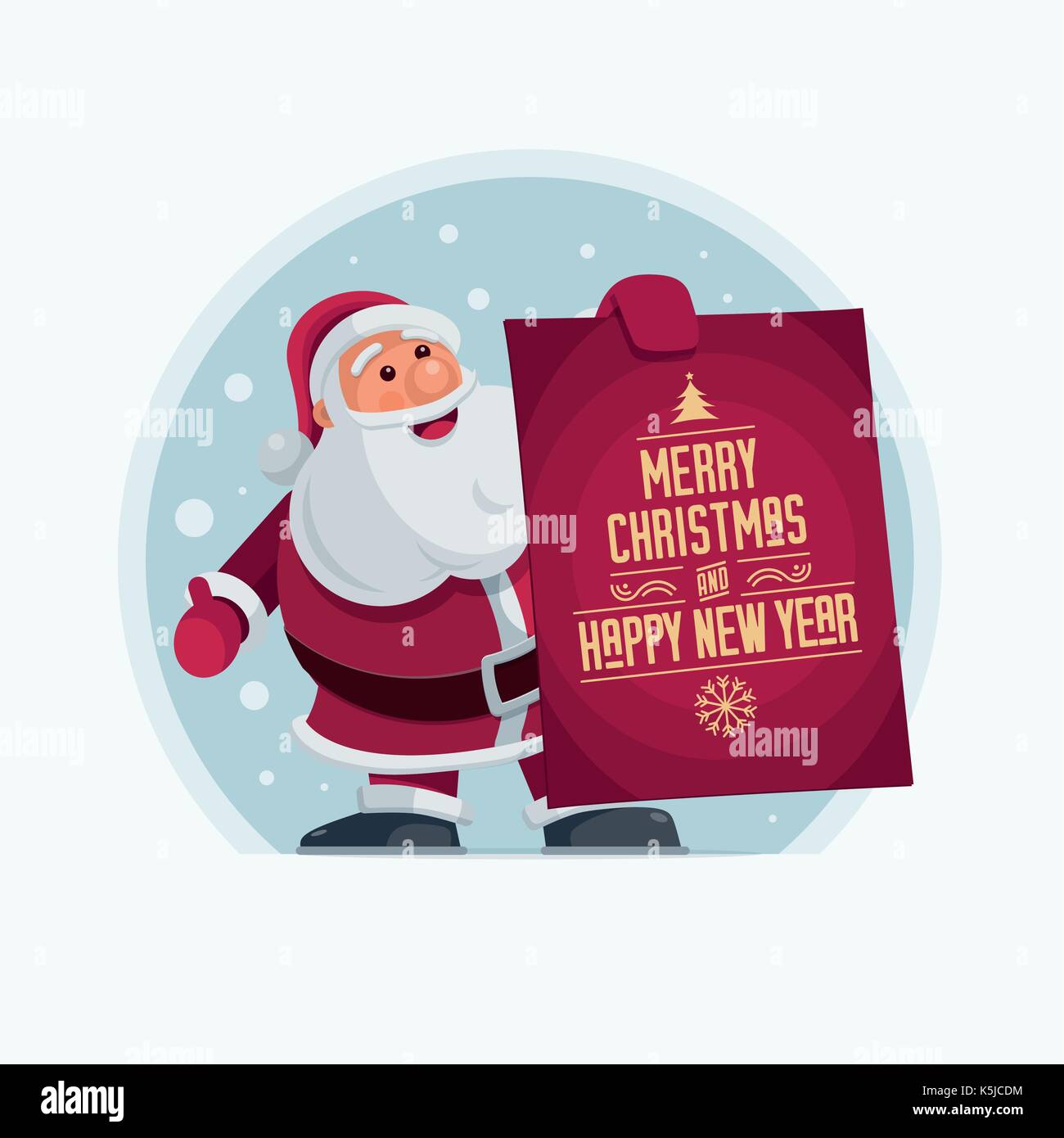 Vector illustration of Santa Claus. Christmas concept design. Santa ...