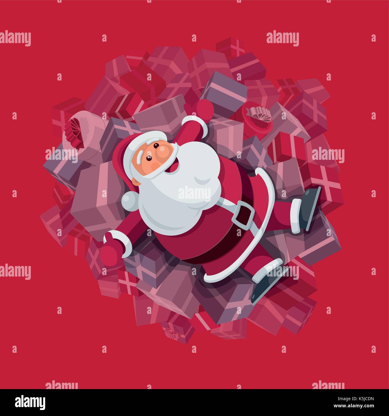 Vector illustration of Santa Claus. Christmas concept design. Santa ...