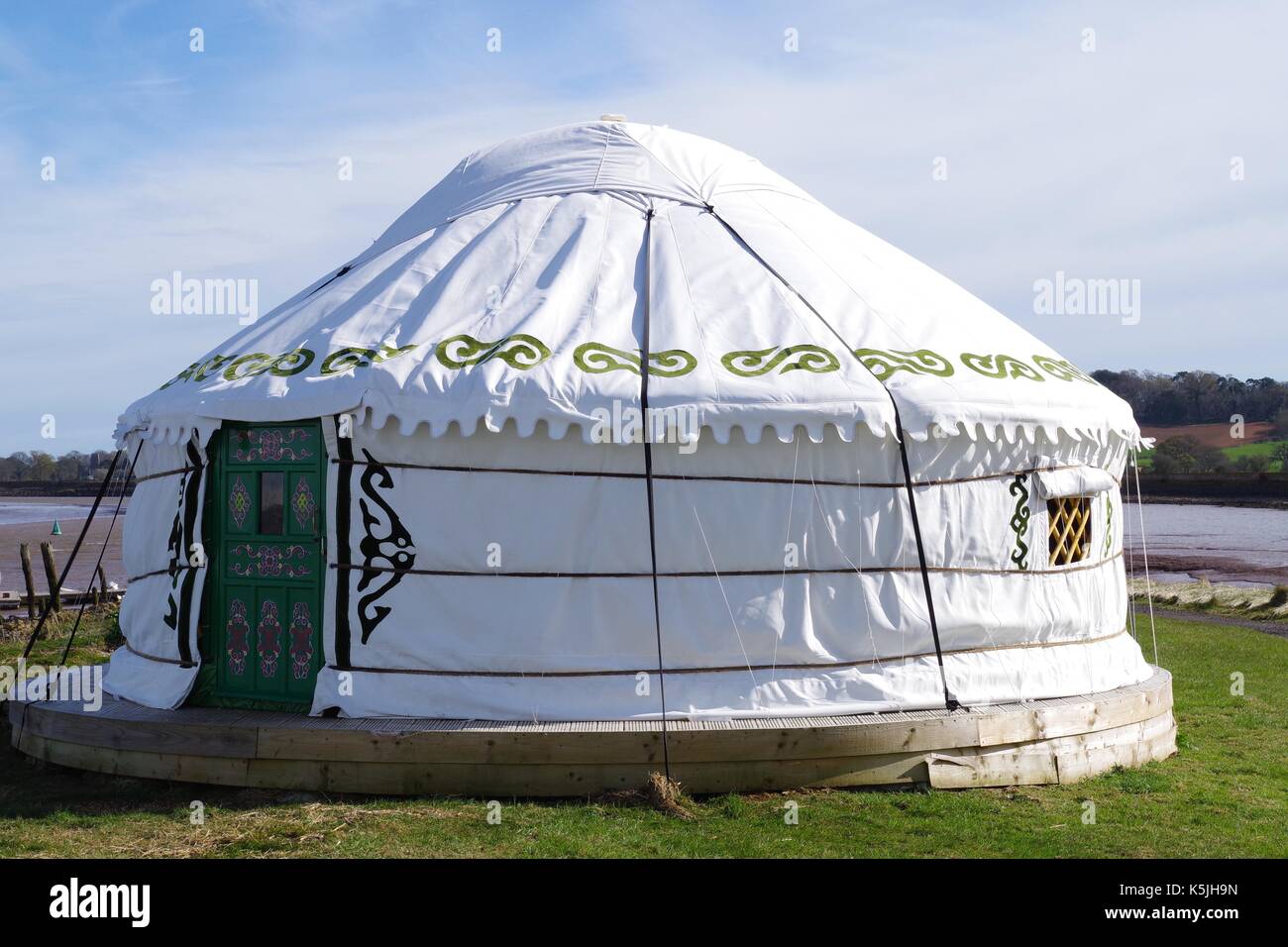 Yurt Tent at Turf Lock by the River Exe and Exeter Ship Canal. South ...