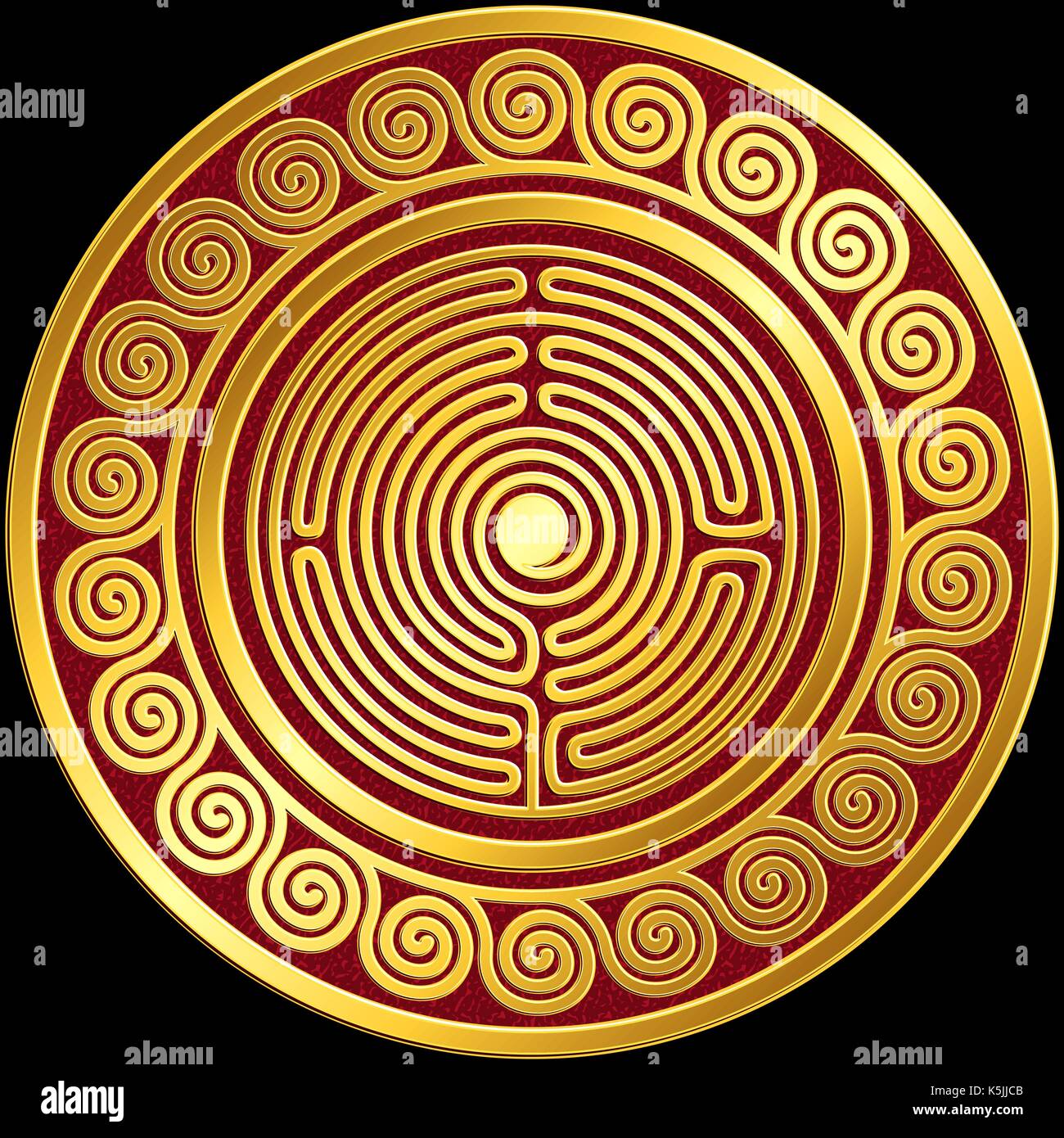 vector Traditional vintage gold Greek ornament, Meander Stock Vector ...