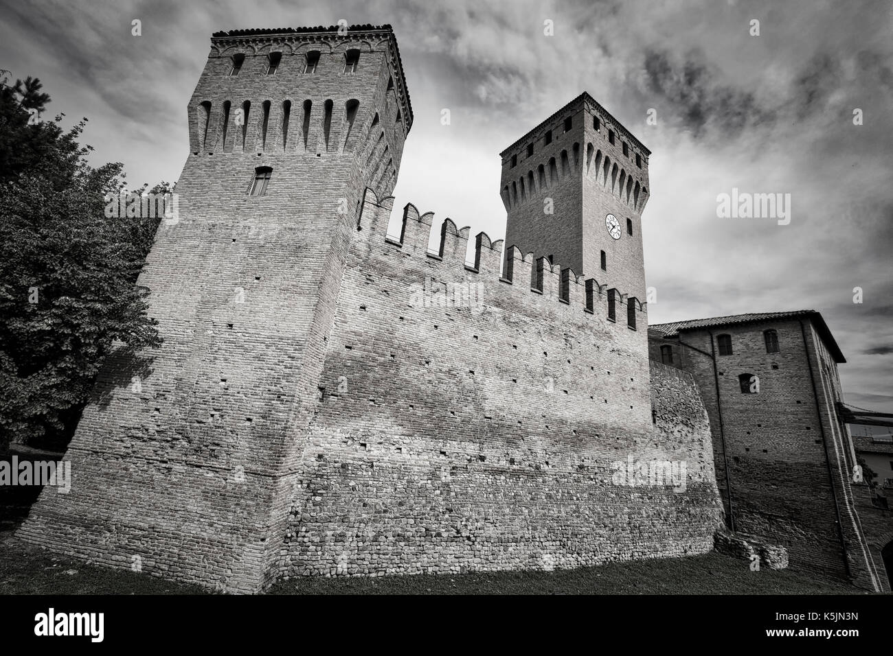 Formigine (Modena, Emilia Romagna, Italy): the historic castle. Black ...