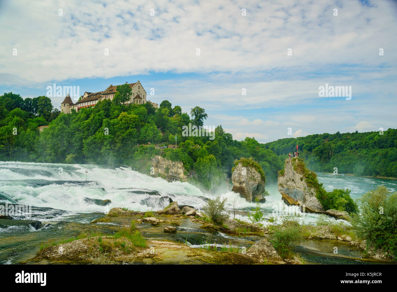 Rhine falls and schloss laufen castle hi-res stock photography and ...