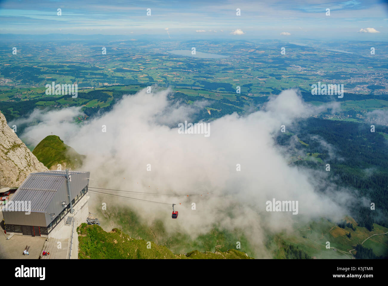 The new and beautiful aerial cable car - Dragon Ride at Mount Pilatus ...