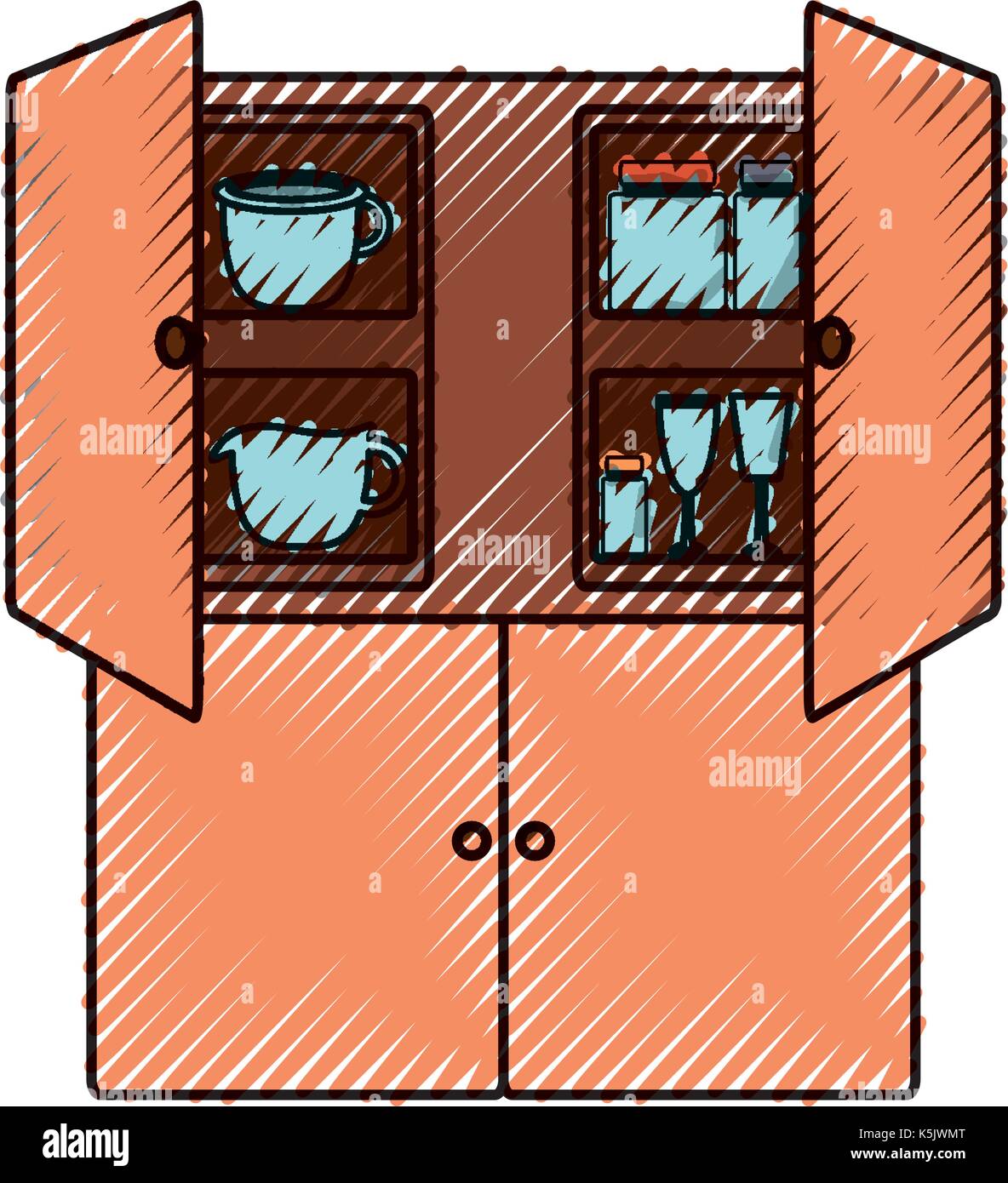 cupboard vector illustration Stock Vector Image & Art - Alamy