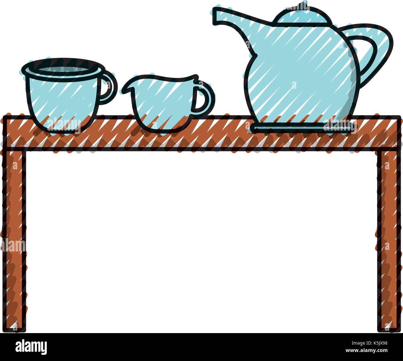 kitchen table vector illustration Stock Vector Image & Art - Alamy