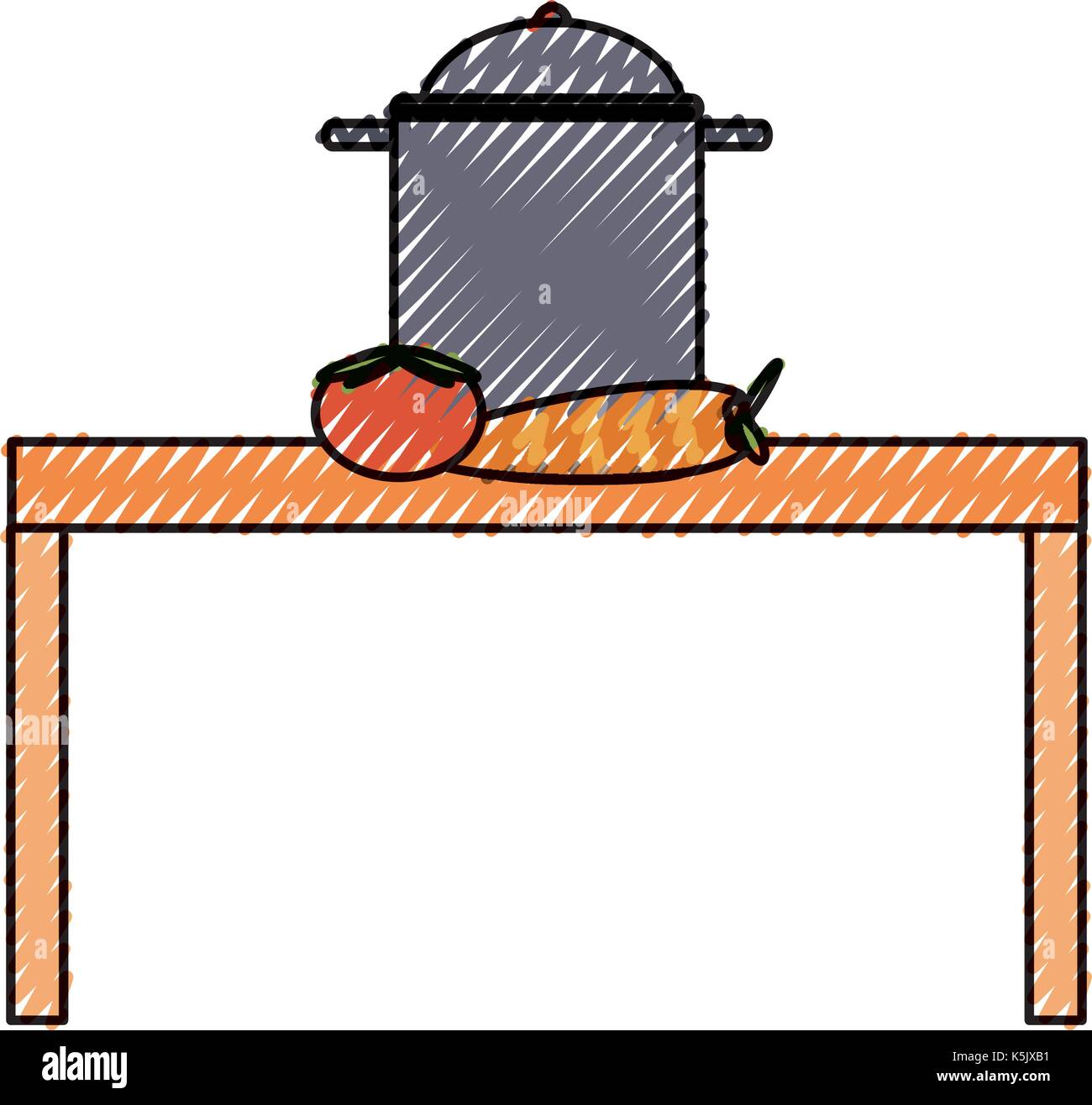 kitchen table vector illustration Stock Vector Image & Art - Alamy
