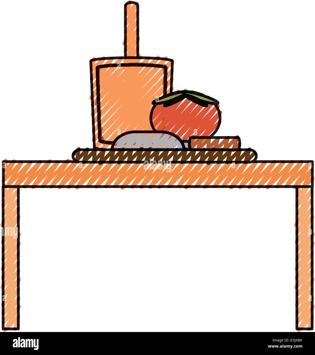 kitchen table vector illustration Stock Vector Image & Art - Alamy