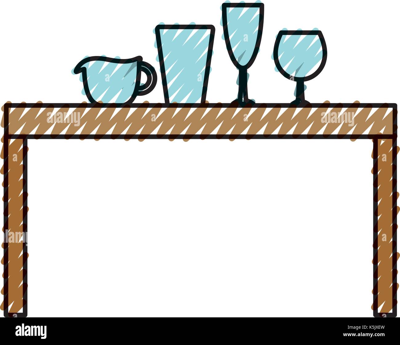 kitchen table vector illustration Stock Vector Image & Art - Alamy