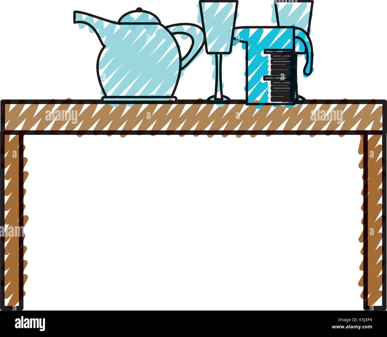 kitchen table vector illustration Stock Vector Image & Art - Alamy