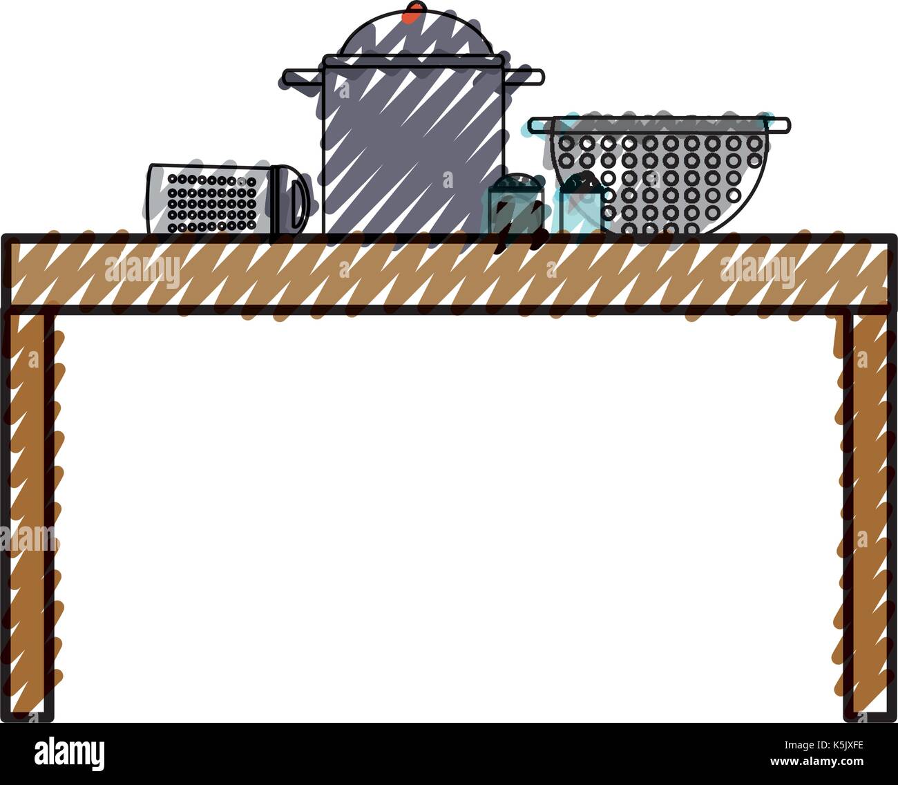 kitchen table vector illustration Stock Vector Image & Art - Alamy