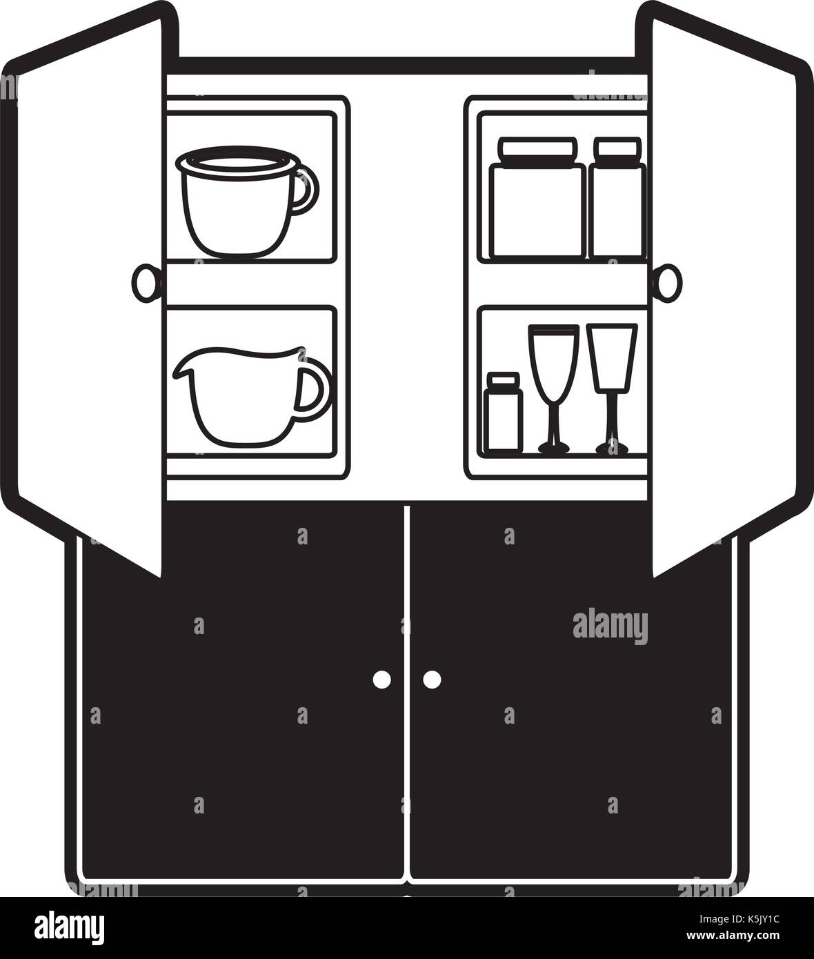 cupboard vector illustration Stock Vector Image & Art - Alamy