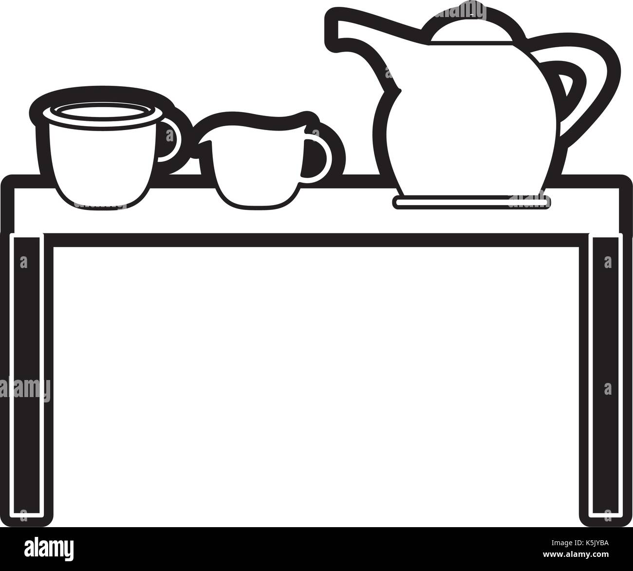 kitchen table vector illustration Stock Vector Image & Art - Alamy