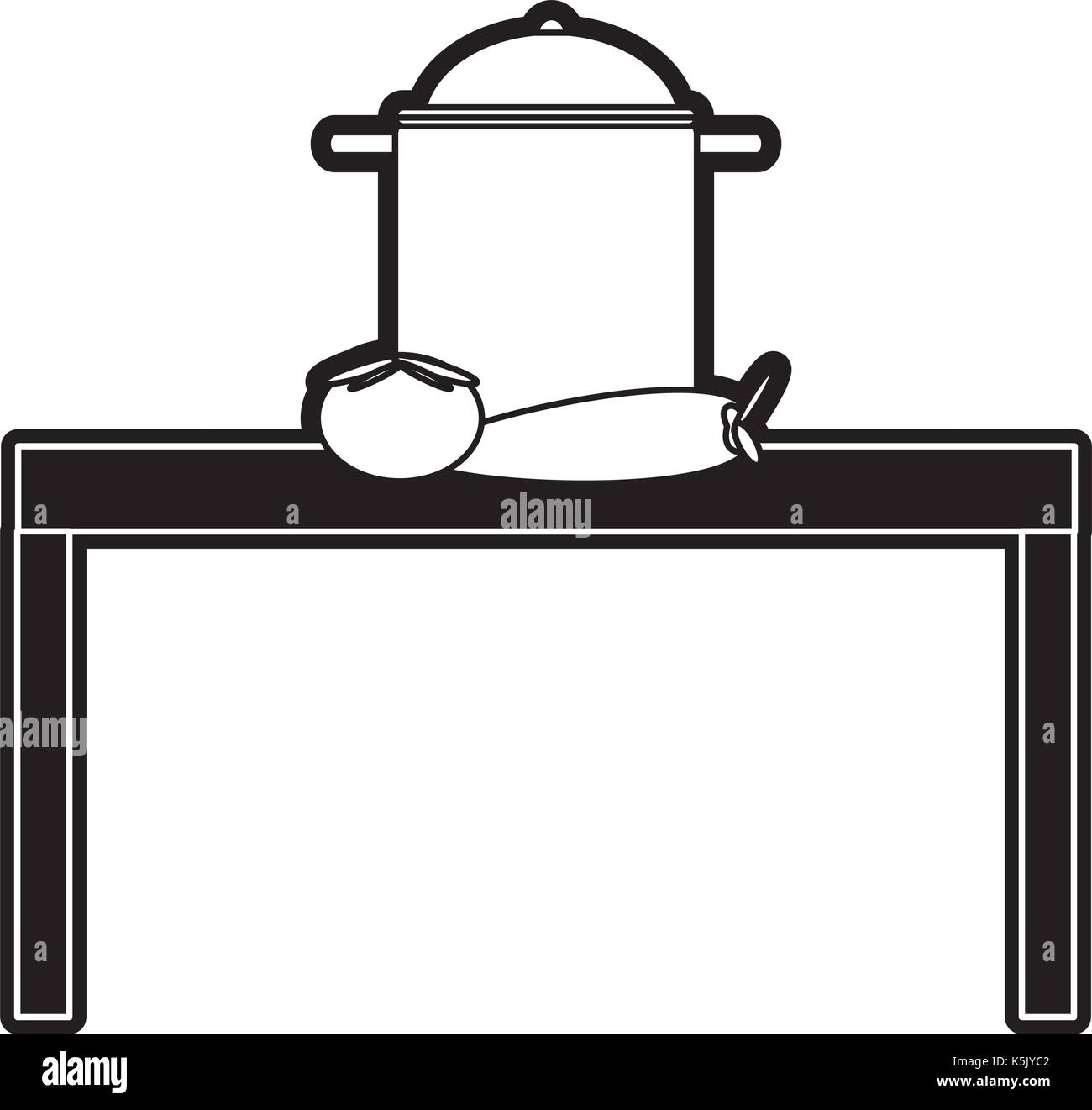 kitchen table vector illustration Stock Vector Image & Art - Alamy