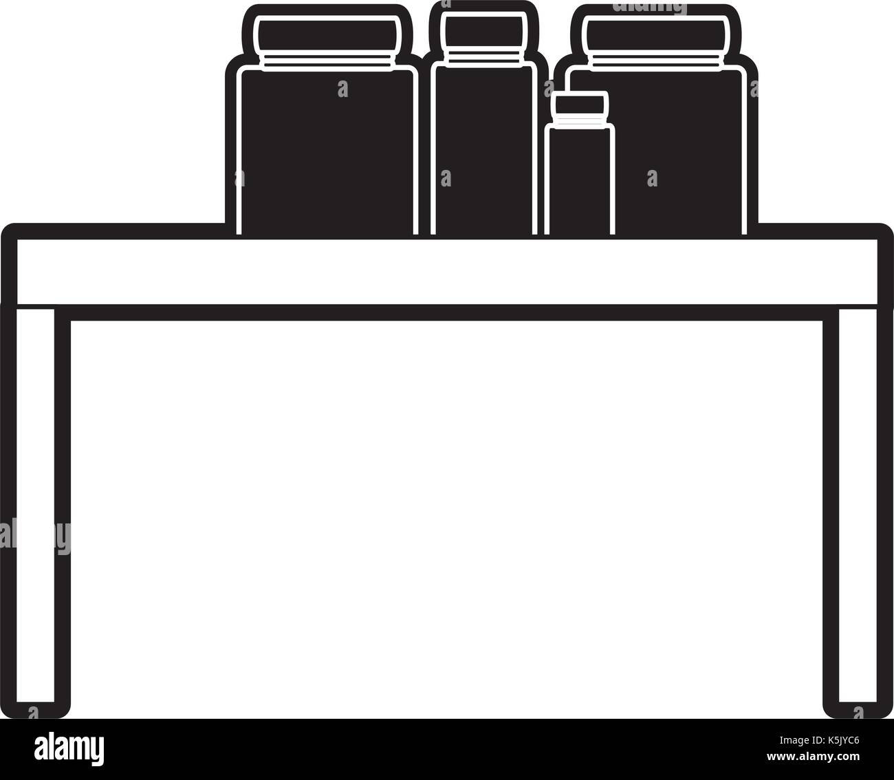 kitchen table vector illustration Stock Vector Image & Art - Alamy