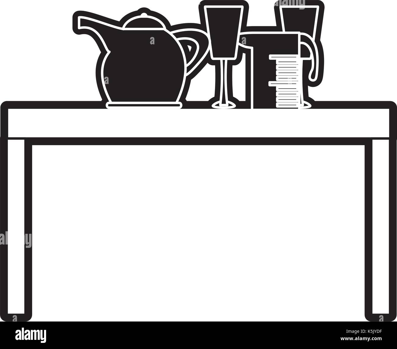 kitchen table vector illustration Stock Vector Image & Art - Alamy