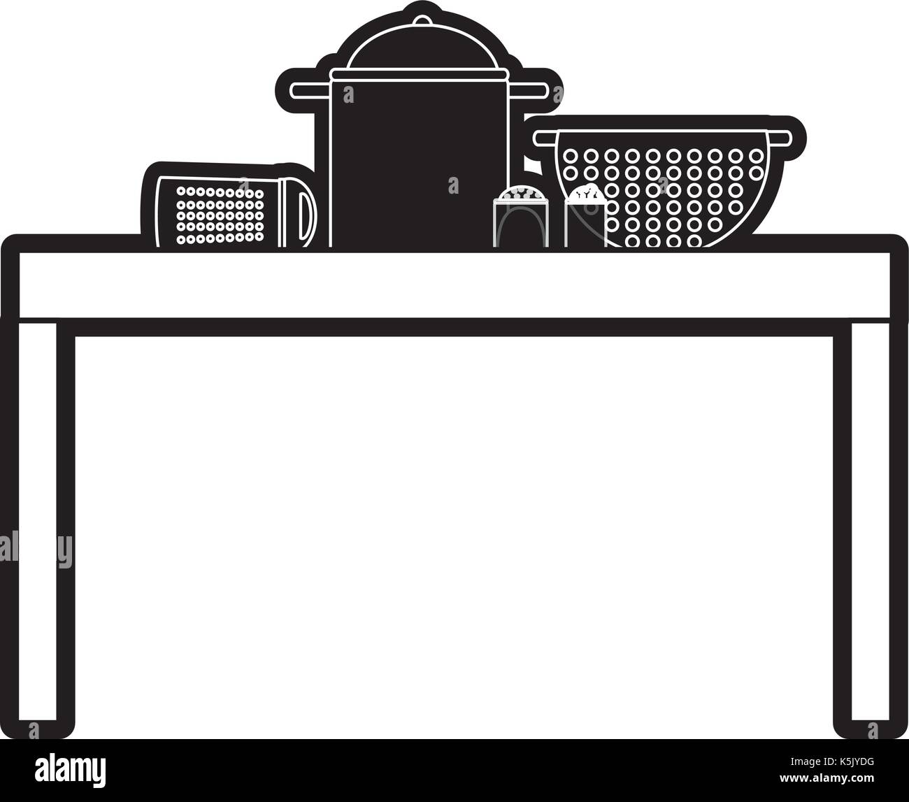 kitchen table vector illustration Stock Vector Image & Art - Alamy