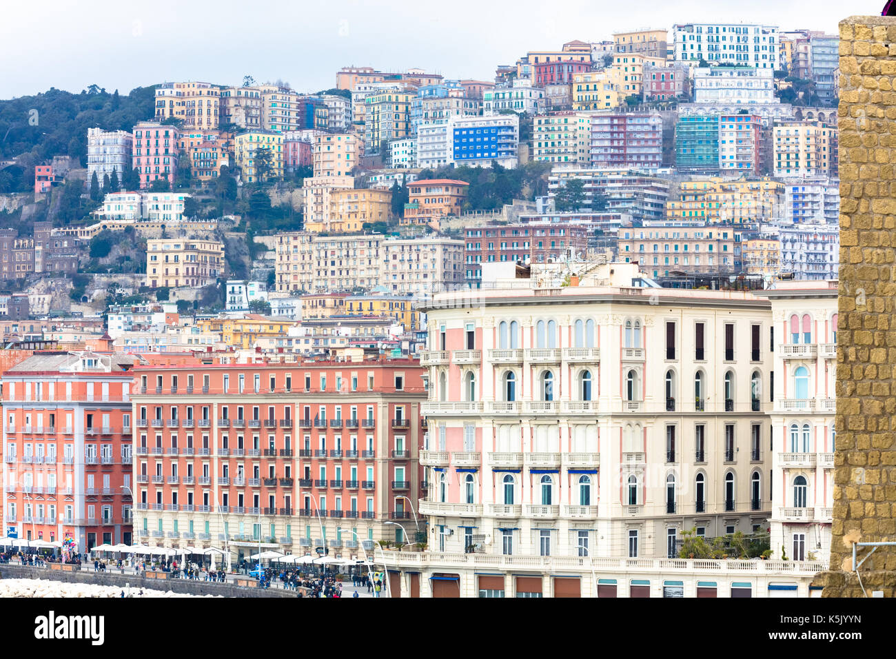 Naples, landscape from via Caracciolo, Italia Stock Photo - Alamy