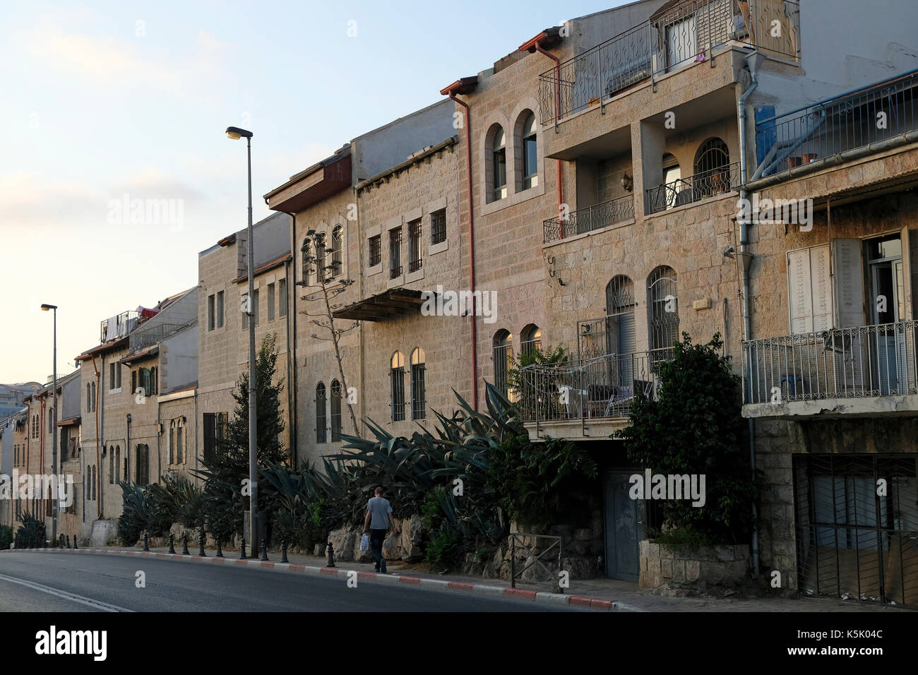 Bezalel street bordering Nachlaot or Nahlaot neighborhood in central ...