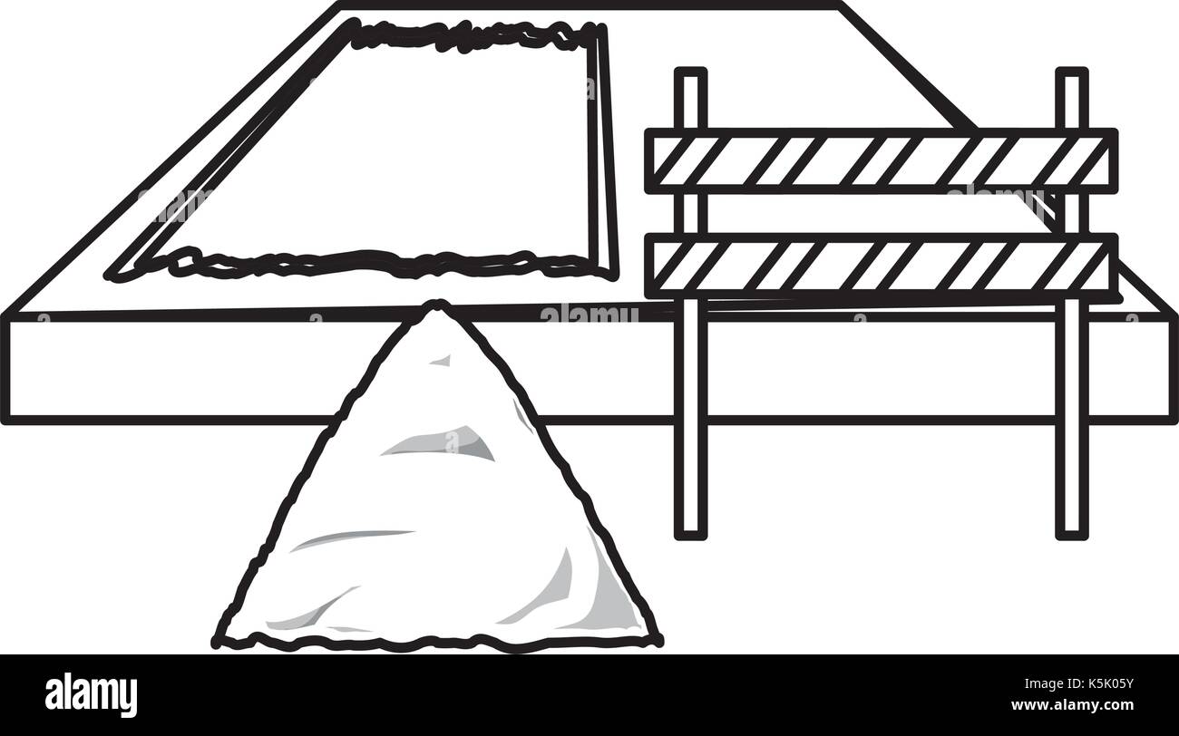 Pile building sand construction Stock Vector Images - Alamy