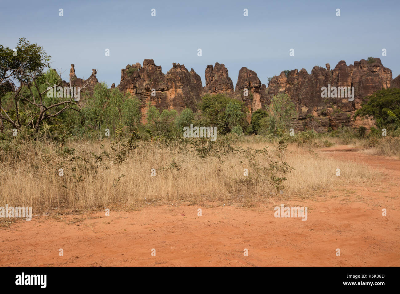 The peaks of Sindou are a rock formation near the town of Sindou ...
