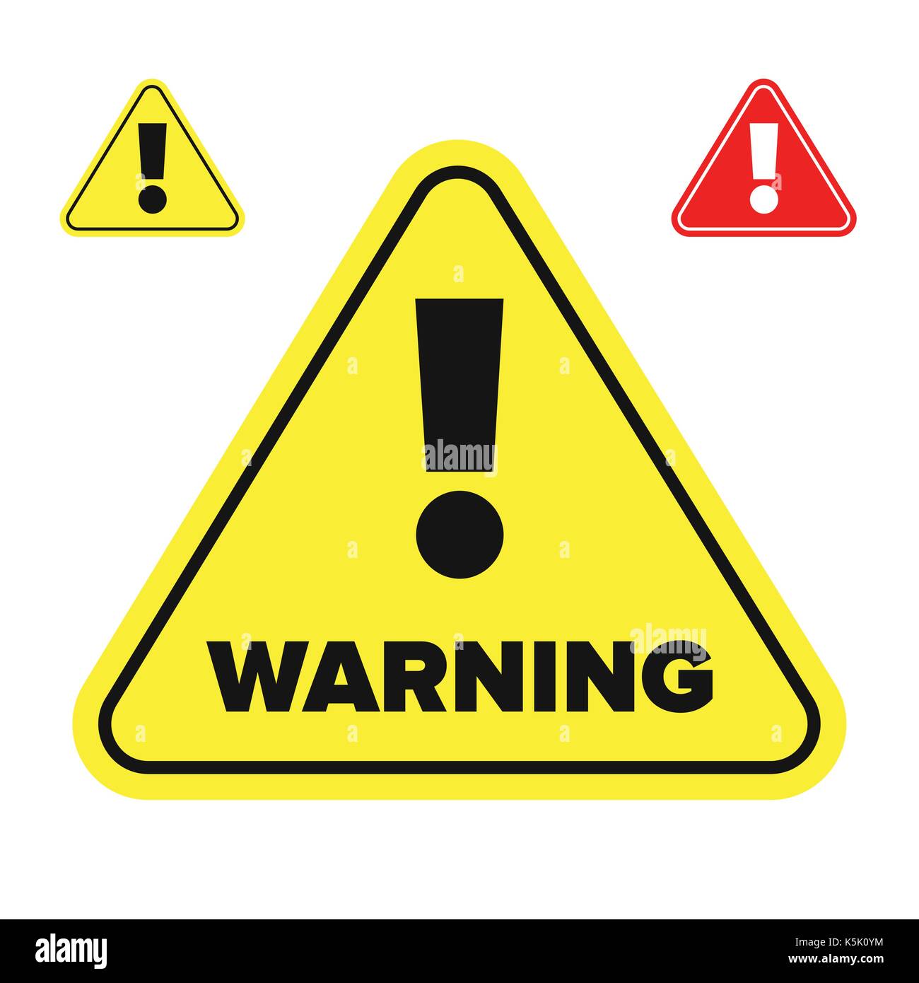 Warning sign exclamation mark vector Stock Vector Image & Art - Alamy