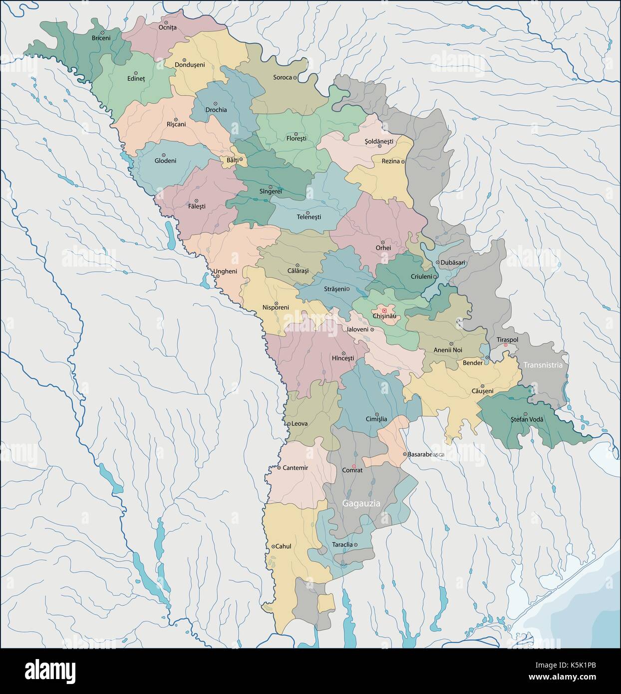 Map of Moldova Stock Vector Image & Art - Alamy